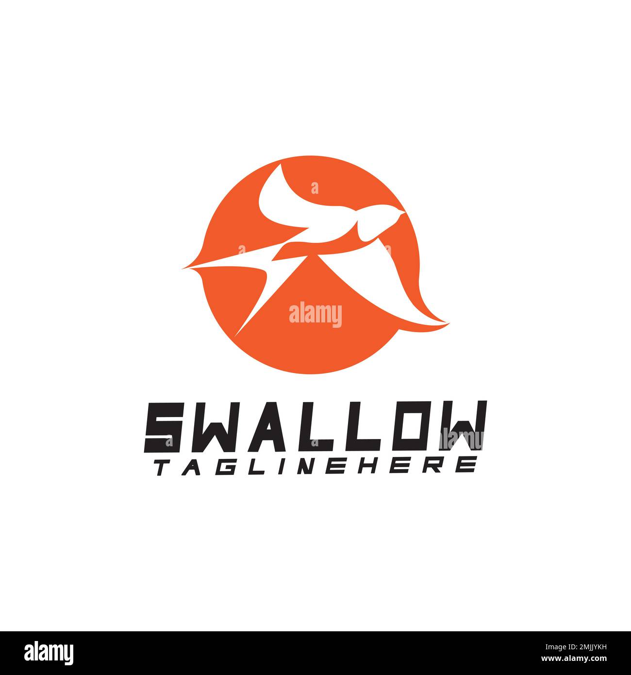 Swallow logo. silhouette swallow flying logo vector isolated white ...