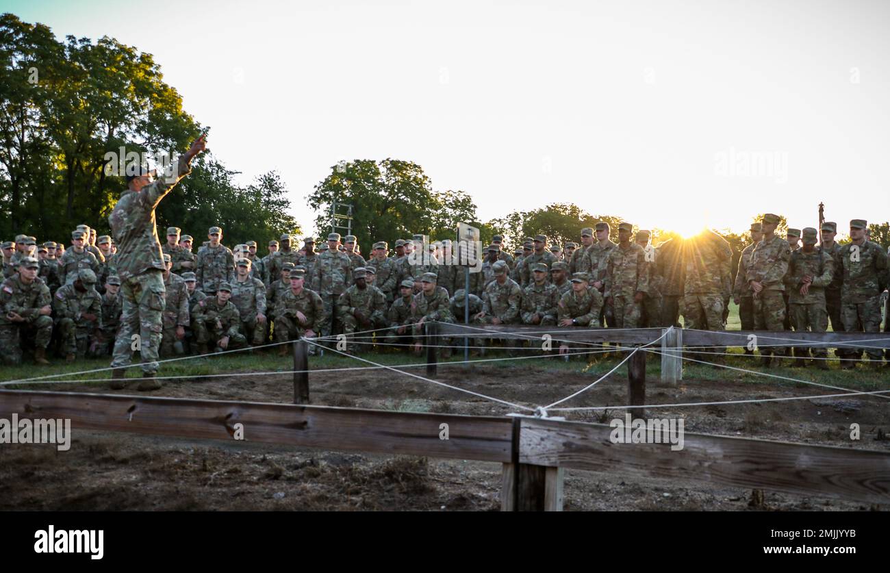 U.S. Soldiers and Airmen listen to instructions from cadre during day ...