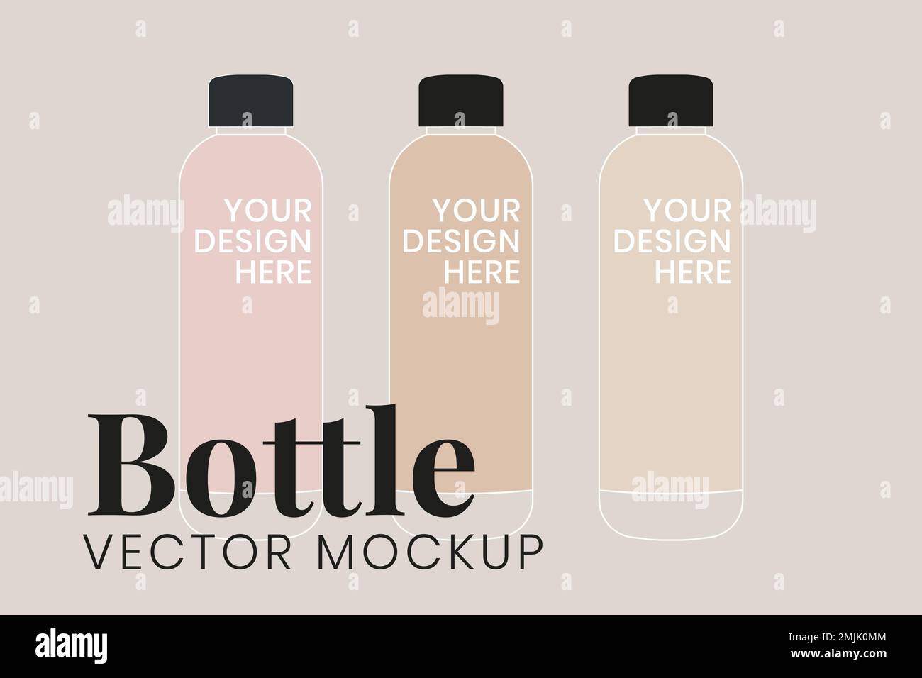 Bottle mockup, product packaging vector illustration Stock Vector Image ...