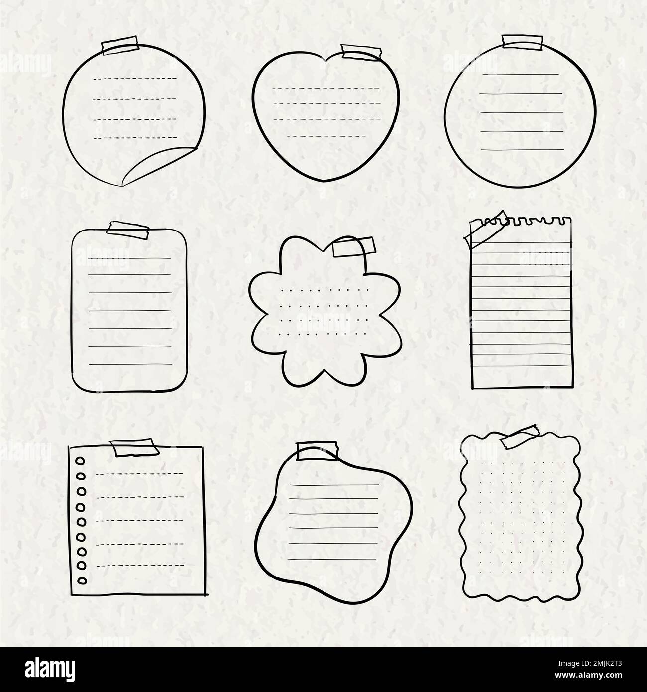 Sticky note vector set in hand drawn style Stock Vector Image & Art - Alamy