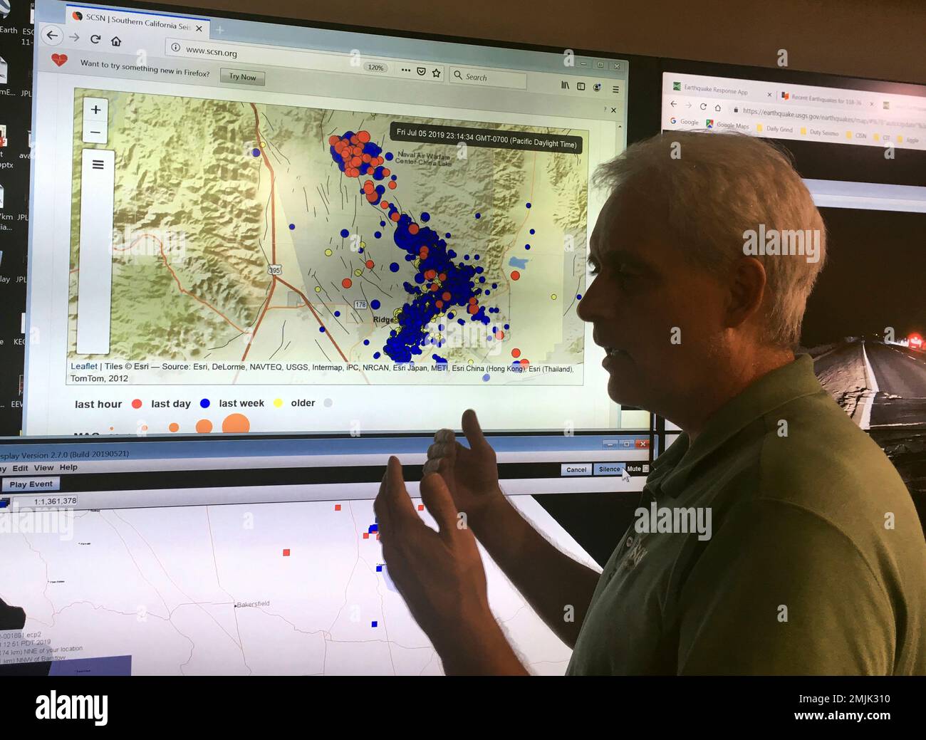 Robert Graves, a seismologist from the U.S. Geological Survey, stands ...
