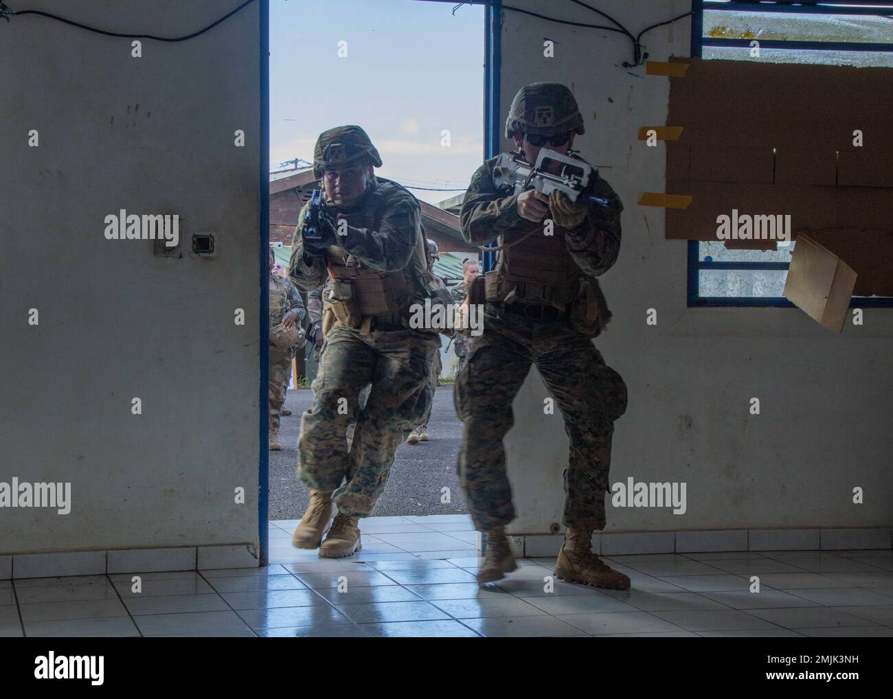 U.S. Marines with Headquarters and Service Battalion (HQSVCBN), U.S ...