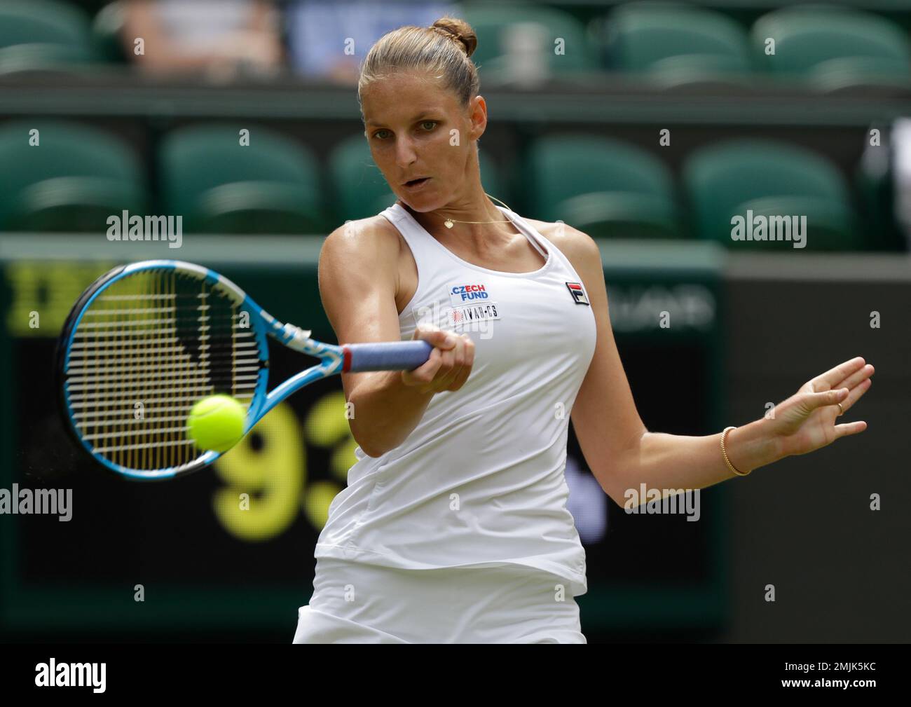 Czech Republic's Karolina Pliskova returns to Taiwan's Su-Wei Hsieh in ...