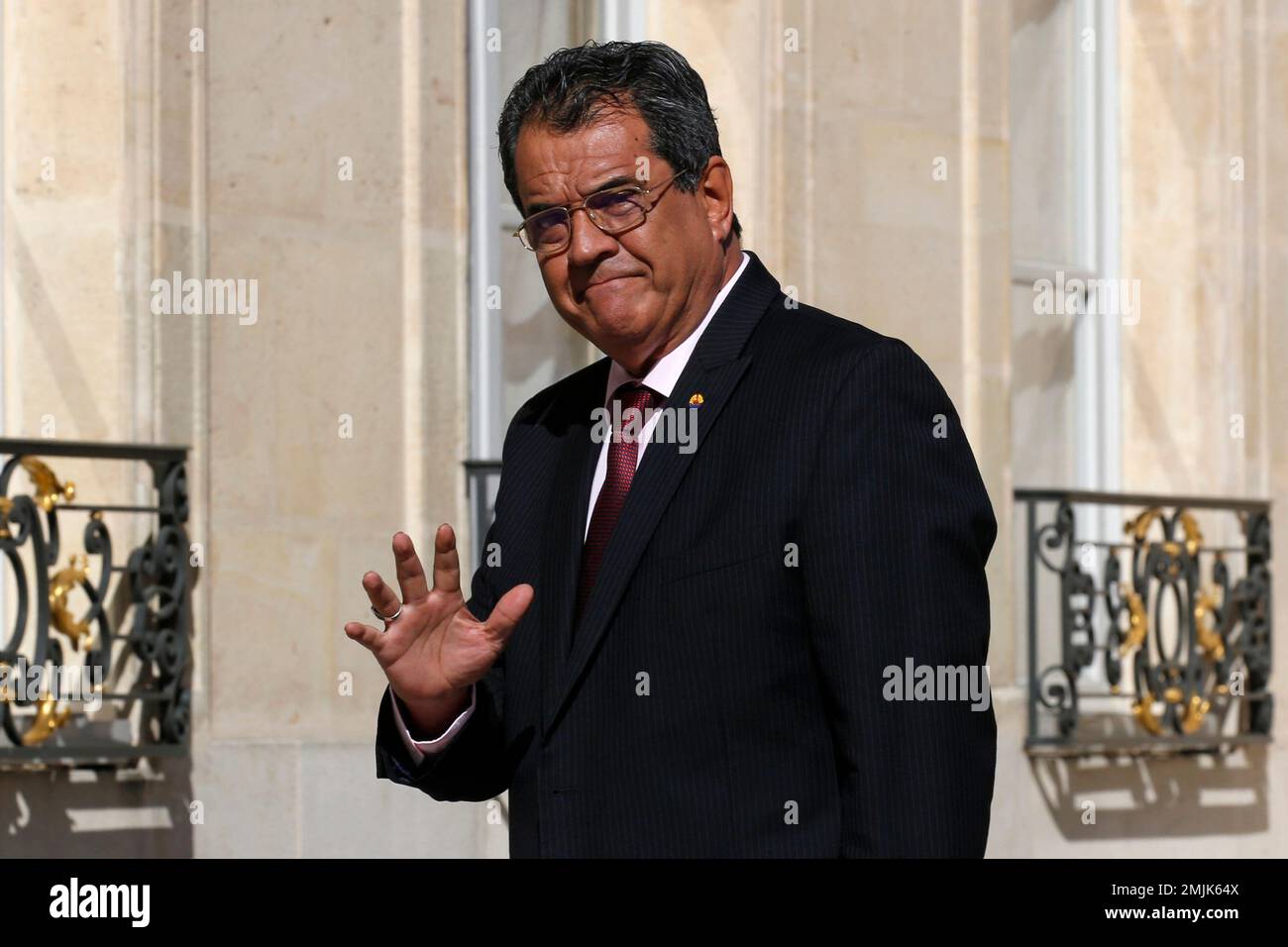Edouard Fritch, President of French Polynesia, arrives for a meeting at ...