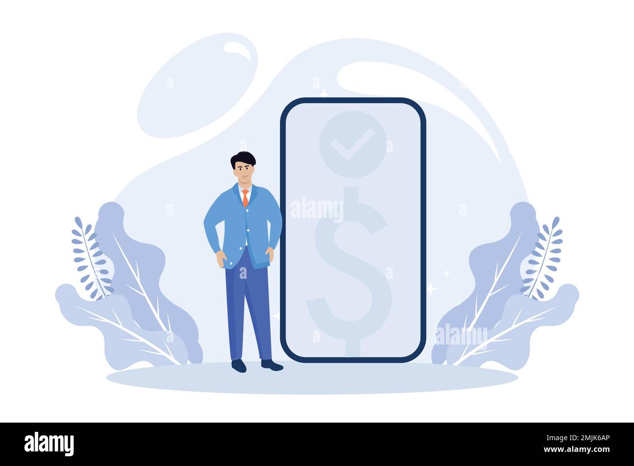 Investment illustration. People characters investing money in self ...