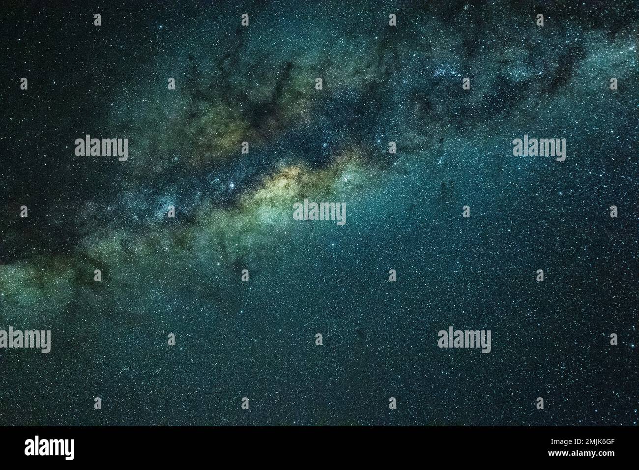 Wide angle shot of the milky way galaxy, directly overhead the Orange ...