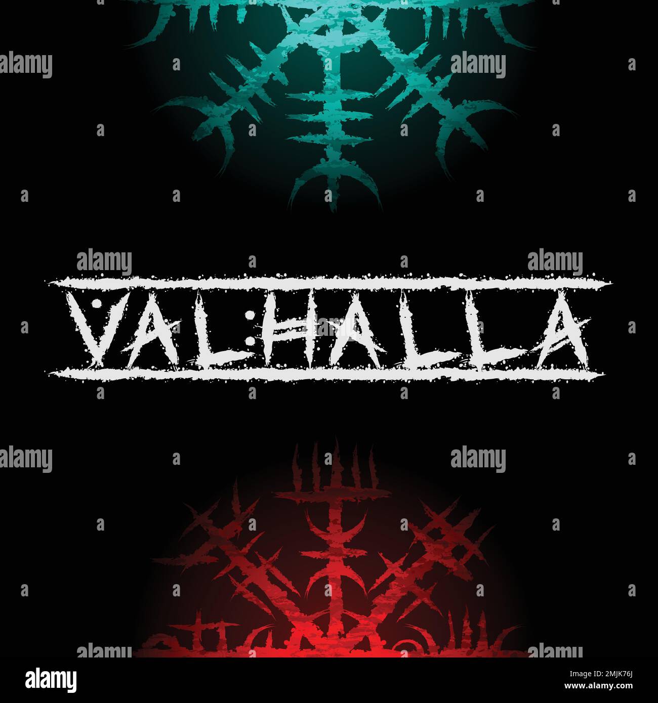 Viking Vegvisir dark Valhalla symbols Stock Vector Image & Art - Alamy