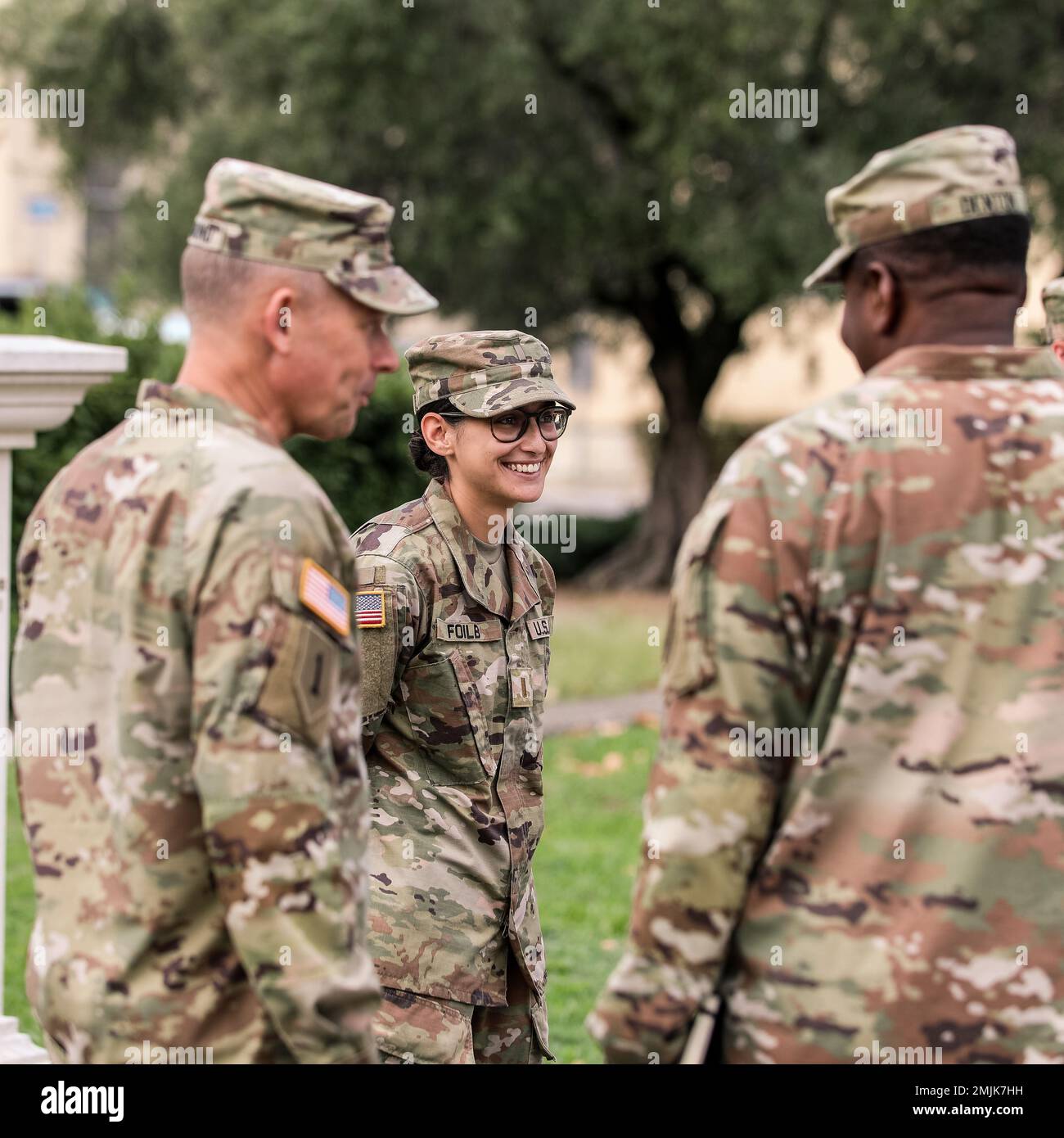 Maj. Gen. Todd Wasmund (left), commanding general, U.S. Army Southern European Task Force ...