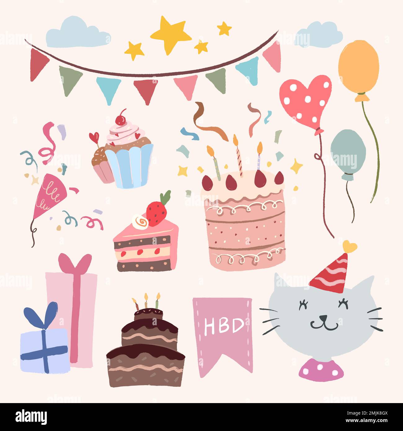 Celebration party sticker vector set Stock Vector Image & Art - Alamy