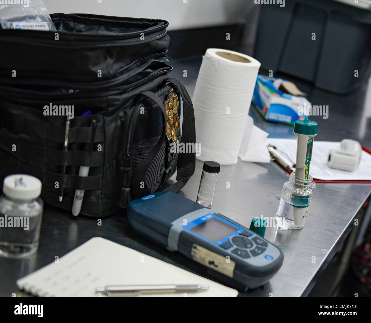 A U.S. Air Force 378th Expeditionary Medical Squadron public health bag ...