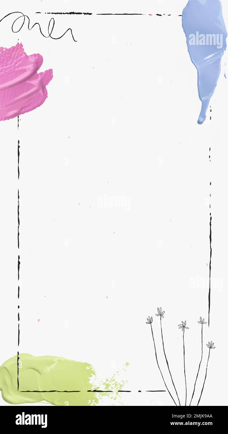 Frame wallpaper background vector, watercolor border design Stock ...