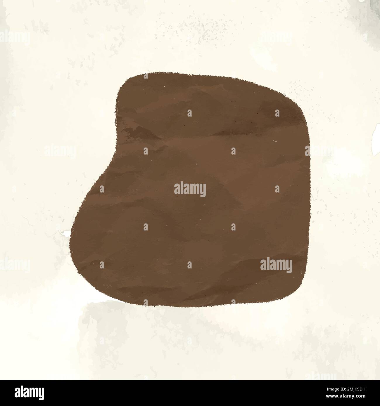 Brown shape collage element, abstract paper textured in earth tone ...