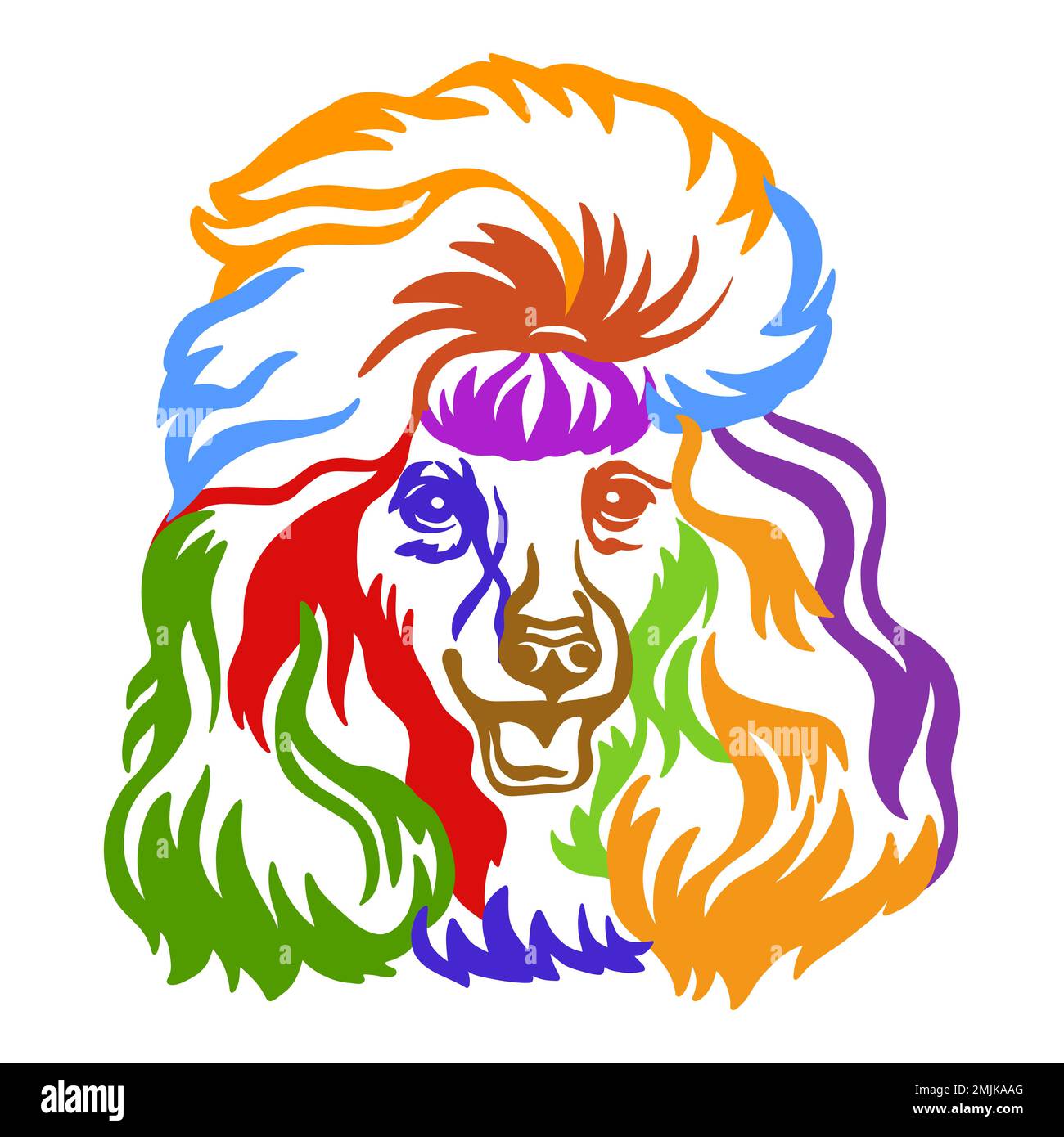Poodle head Stock Vector Images - Alamy