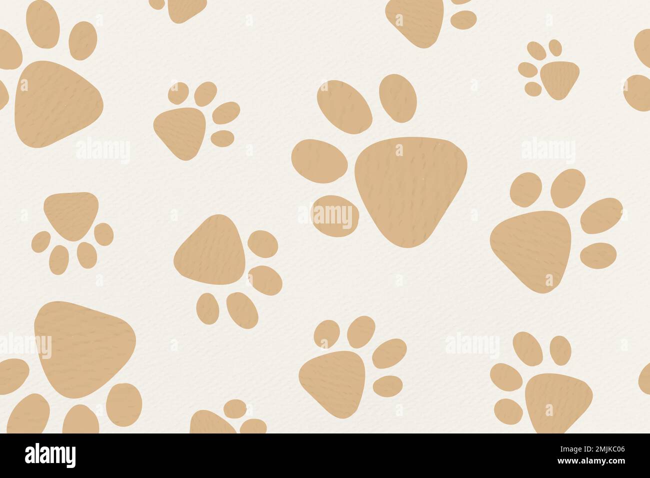 Cute animal pattern background wallpaper, paw print vector illustration ...