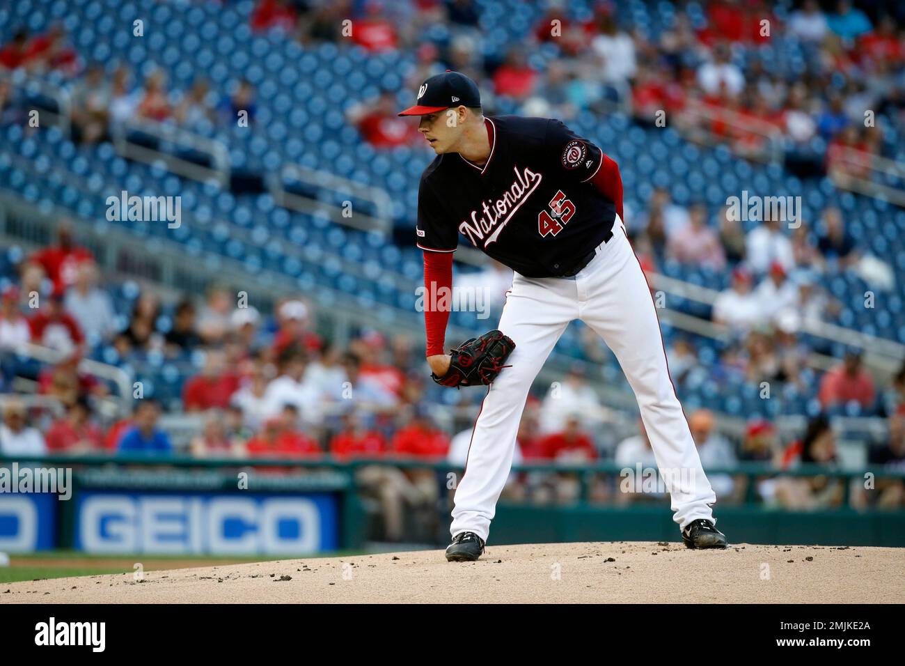 Washington Nationals starting pitcher Patrick Corbin prepares to throw ...