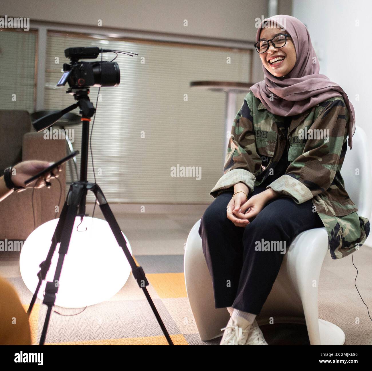 In this June 29, 2019, photo, Malaysian female rapper Bunga is ...