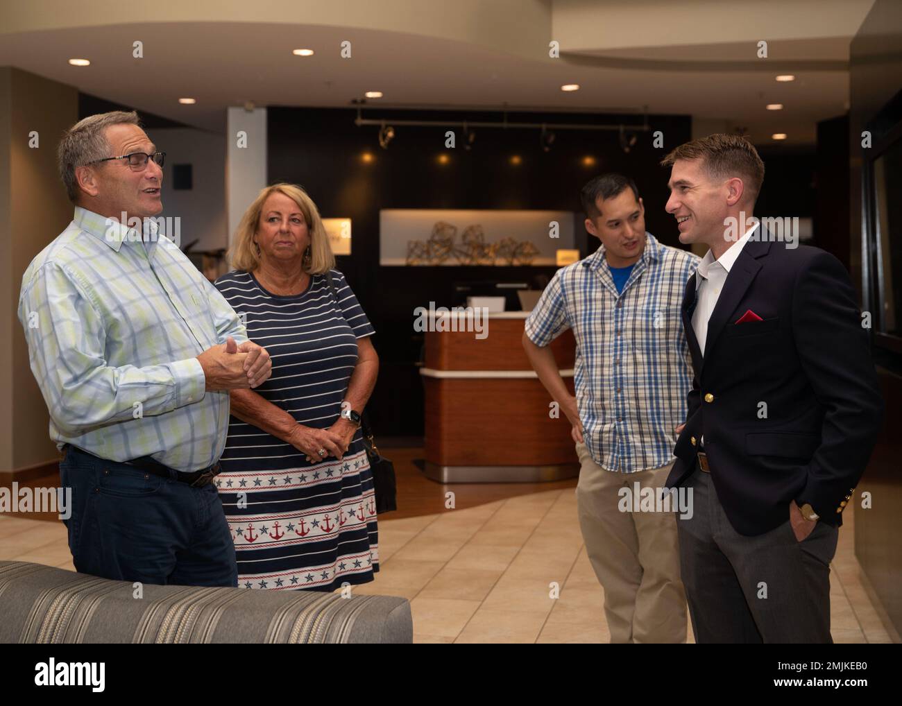 Cmdr. Richard Rosenbusch, right, from New Baltimore, Michigan, USS ...