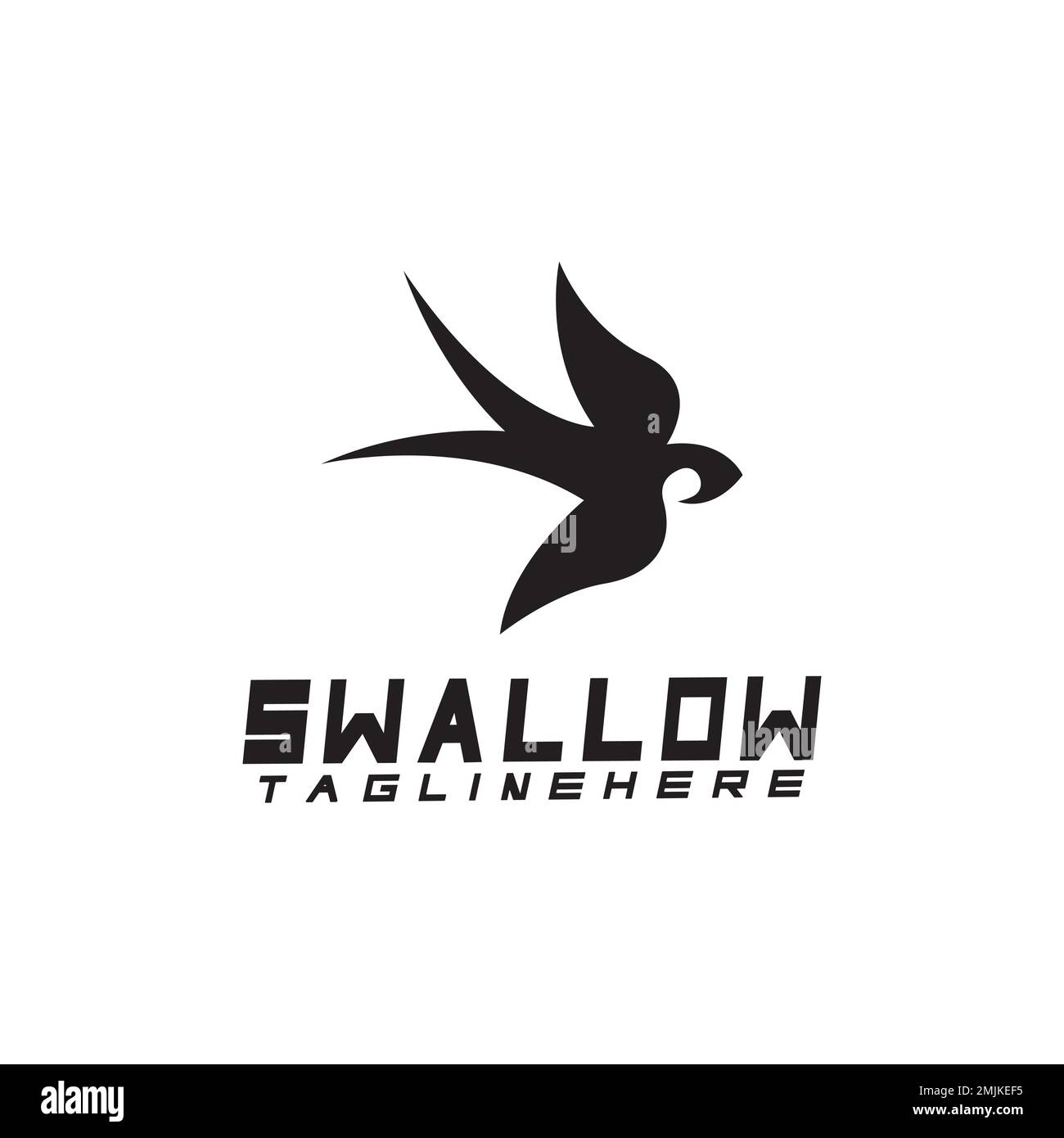Swallow logo. silhouette swallow flying logo vector isolated white background Stock Vector Image ...