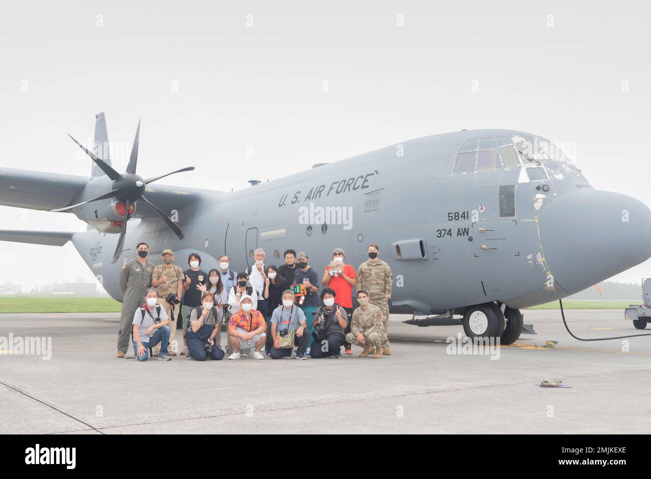 Airmen with 374th Airlift Wing and local Japanese aviation enthusiasts ...
