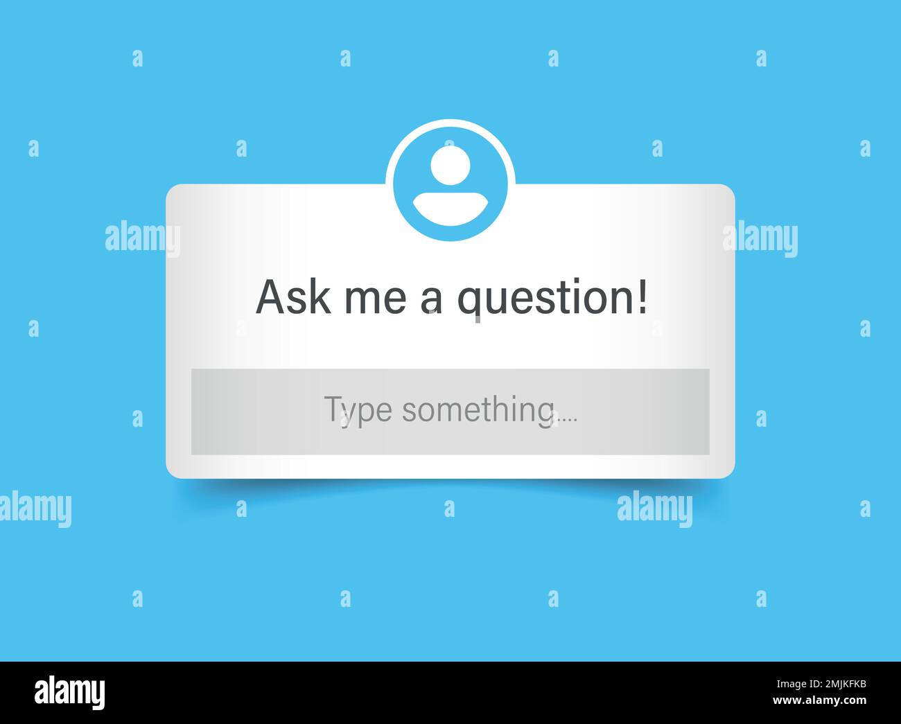 Ask me a question icon in flat style. Faq vector illustration on ...