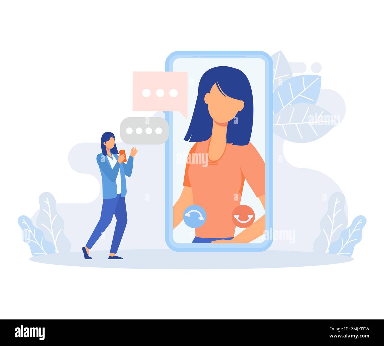 Customer support illustration set. Characters asking a questions ... Customer support illustration set. Characters asking a questions ...