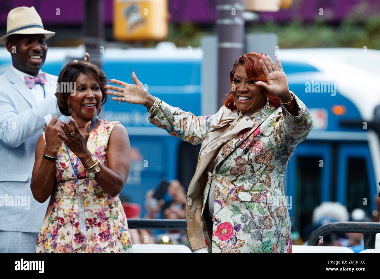 Singer Patti LaBelle waves to fans after a ceremony naming a street ...