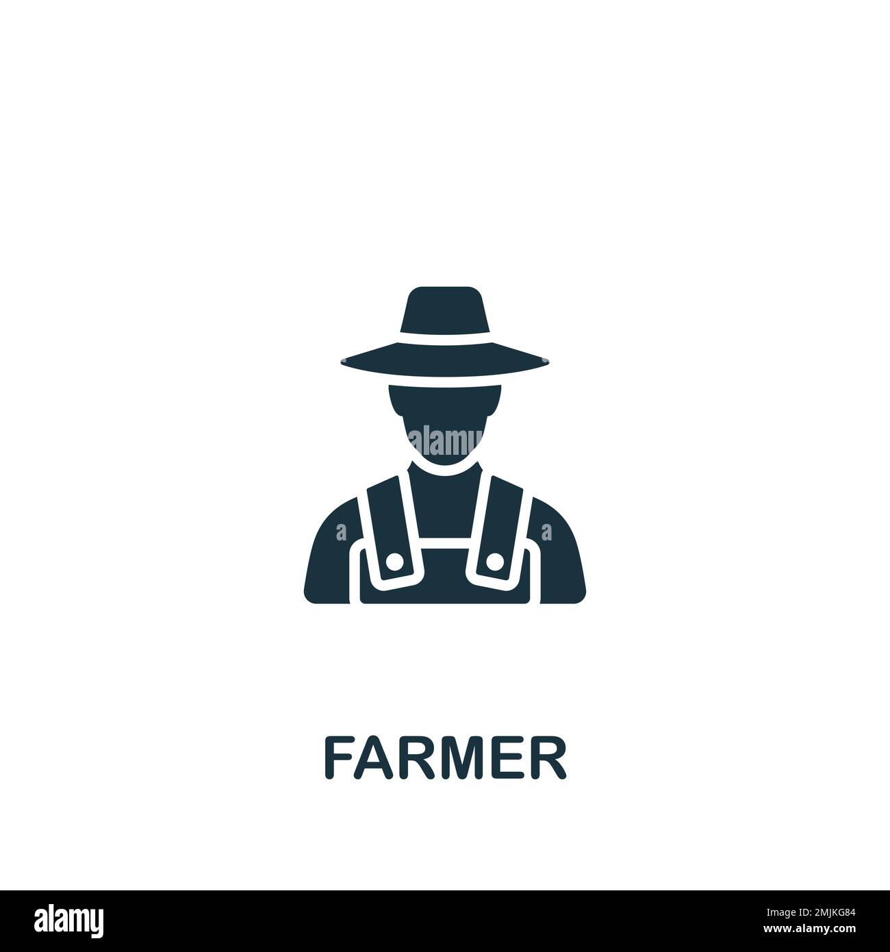 Farmer Icon Monochrome Simple Sign From Agriculture Collection Farmer Icon For Logo Templates