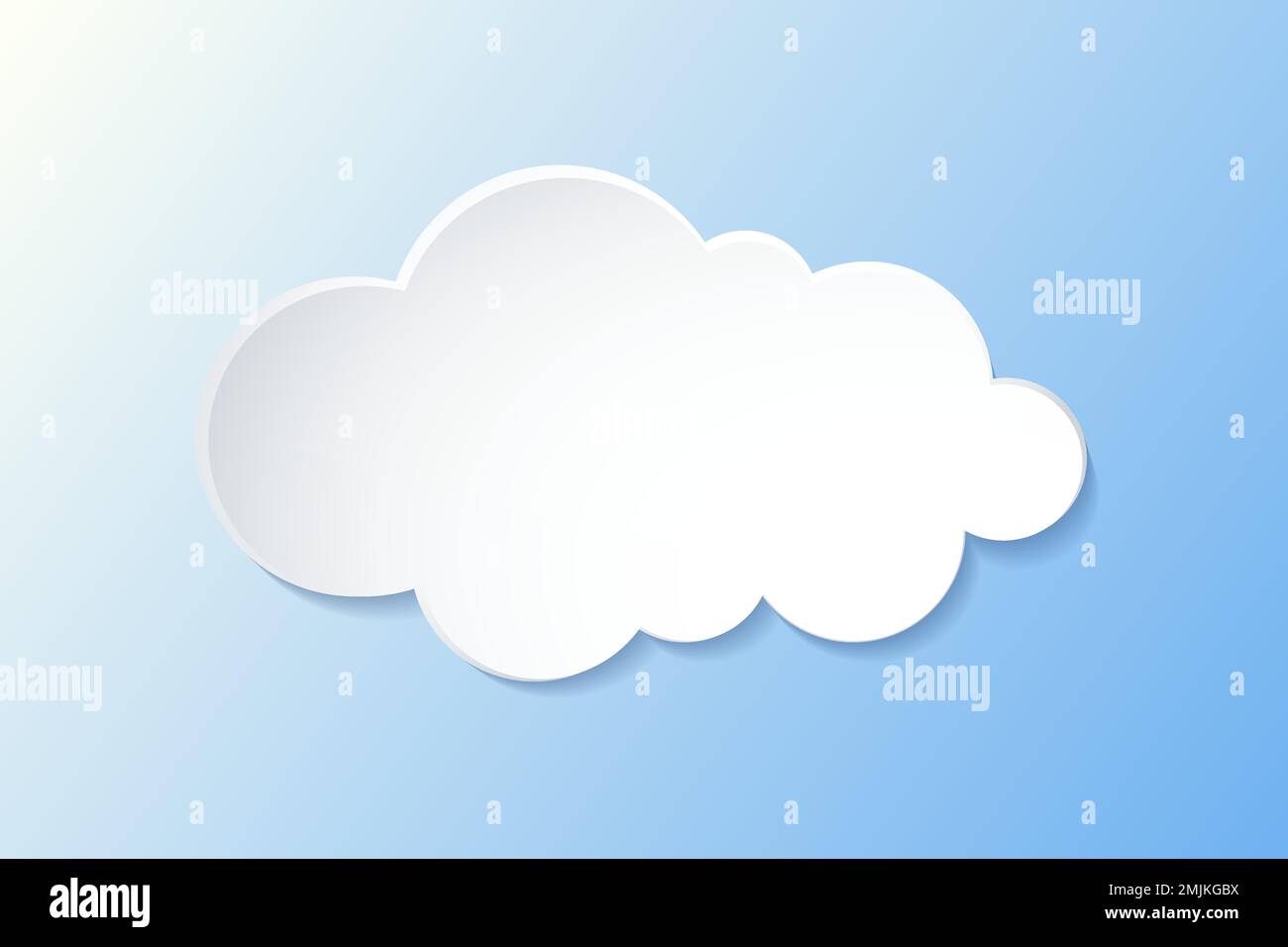 3D cloud element, cute weather clipart vector on gradient blue ...