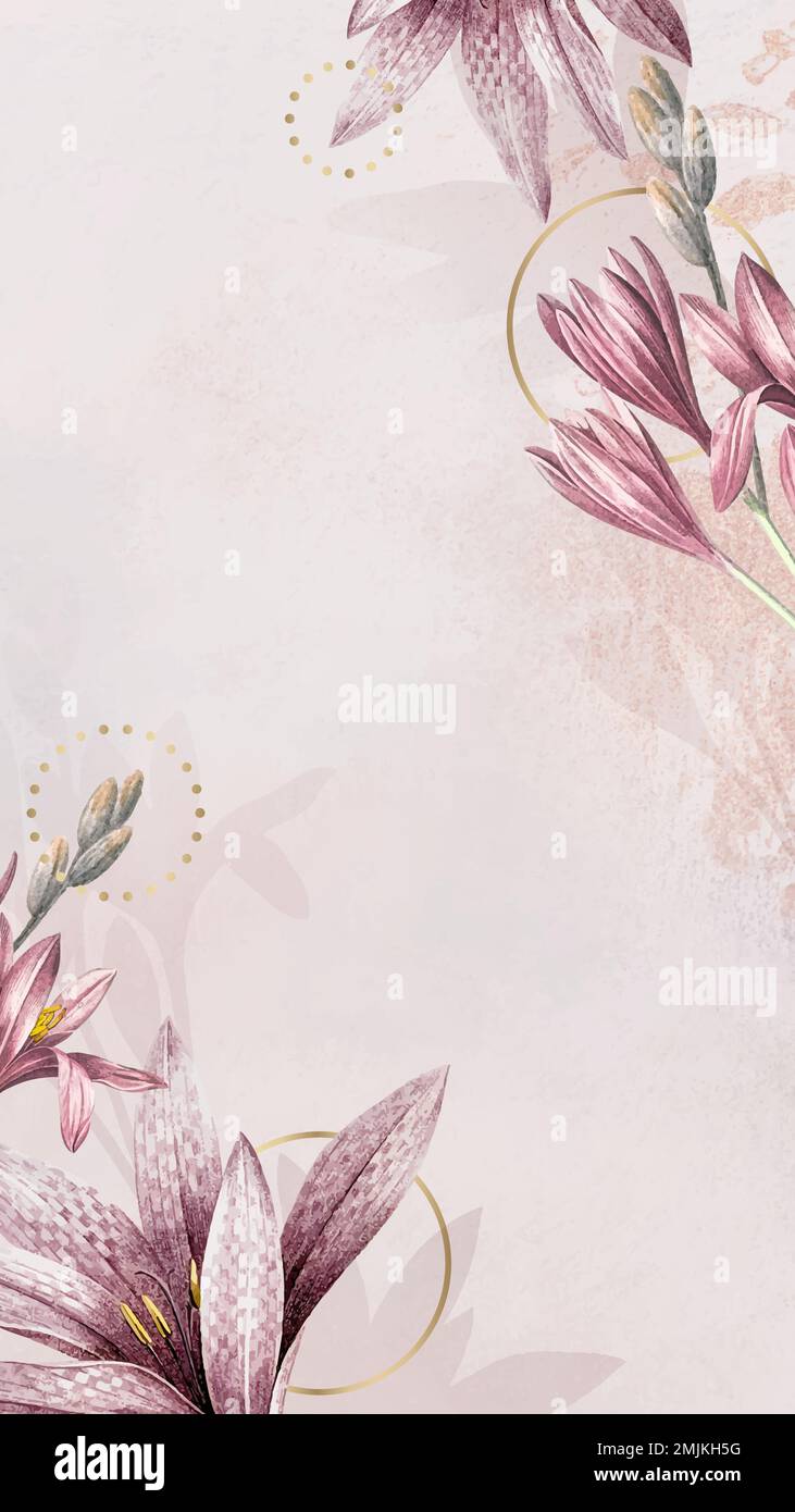 Pink amaryllis pattern background vector Stock Vector Image & Art - Alamy