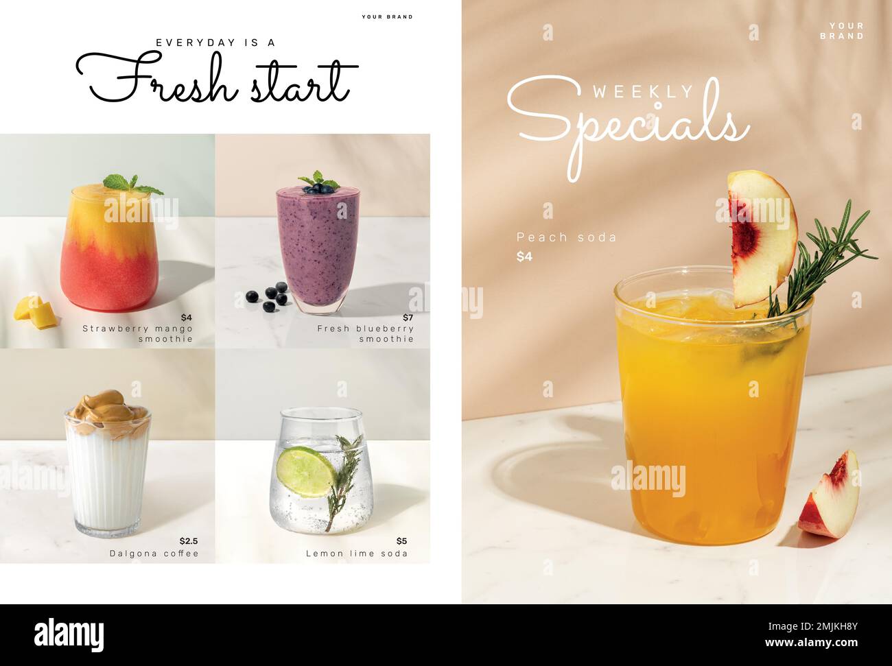 Healthy cafe poster template vector set Stock Vector Image & Art - Alamy