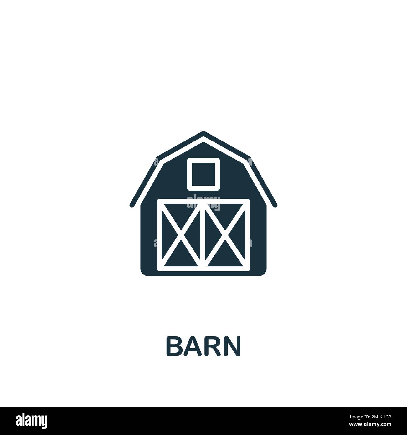 Barn Icon Monochrome Simple Sign From Agriculture Collection Barn Icon For Logo Templates