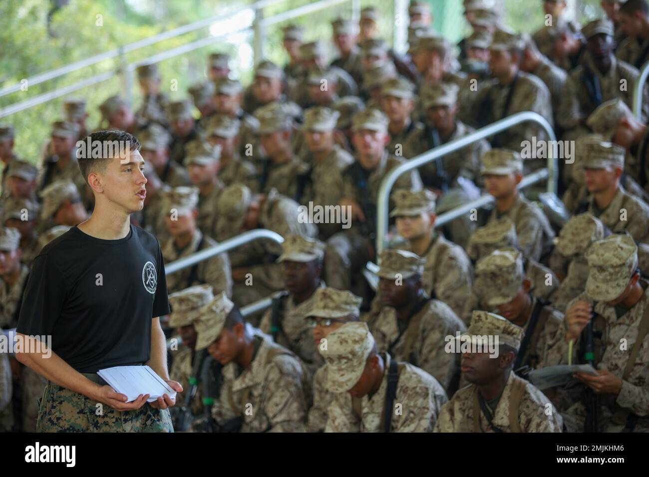 Lance Cpl. Devan Clark with Field Training Company, Weapons and Field ...