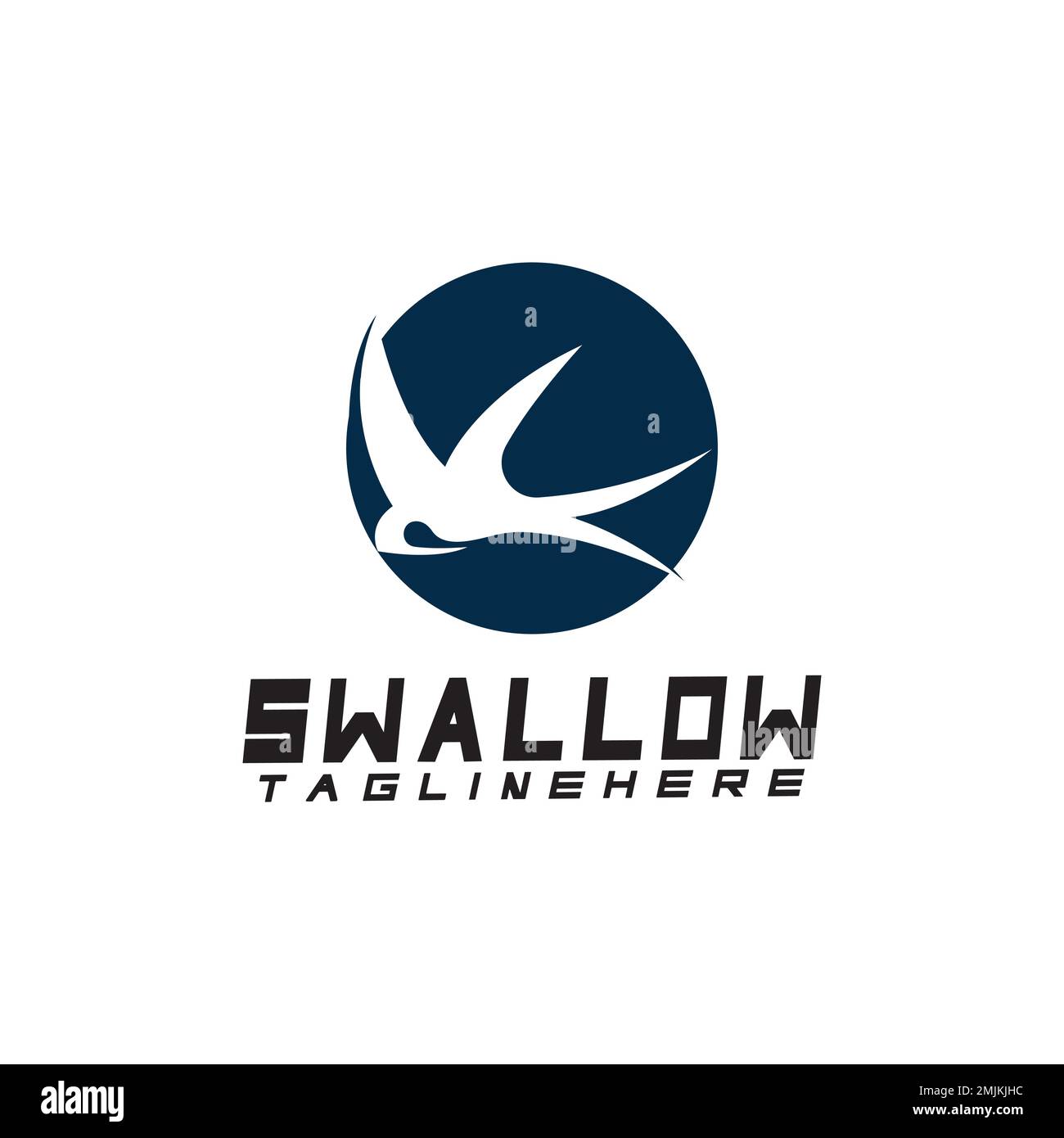 Swallow logo. silhouette swallow flying logo vector isolated white background Stock Vector Image ...