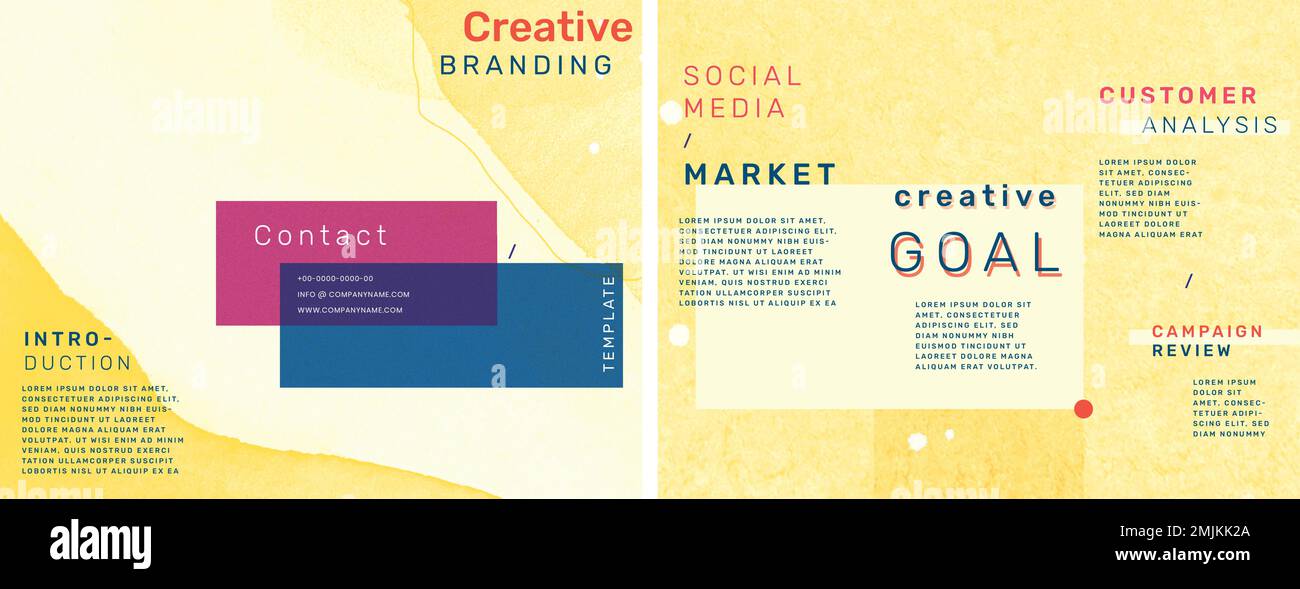 Business brochure template vector creative branding set Stock Vector ...