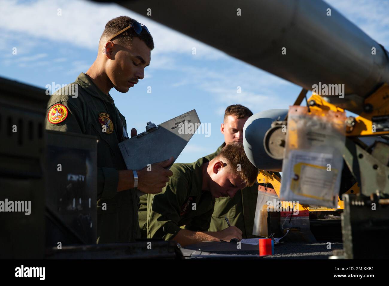 U.S. Marines with Marine Attack Squadron (VMA) 223 and Marine Aviation ...