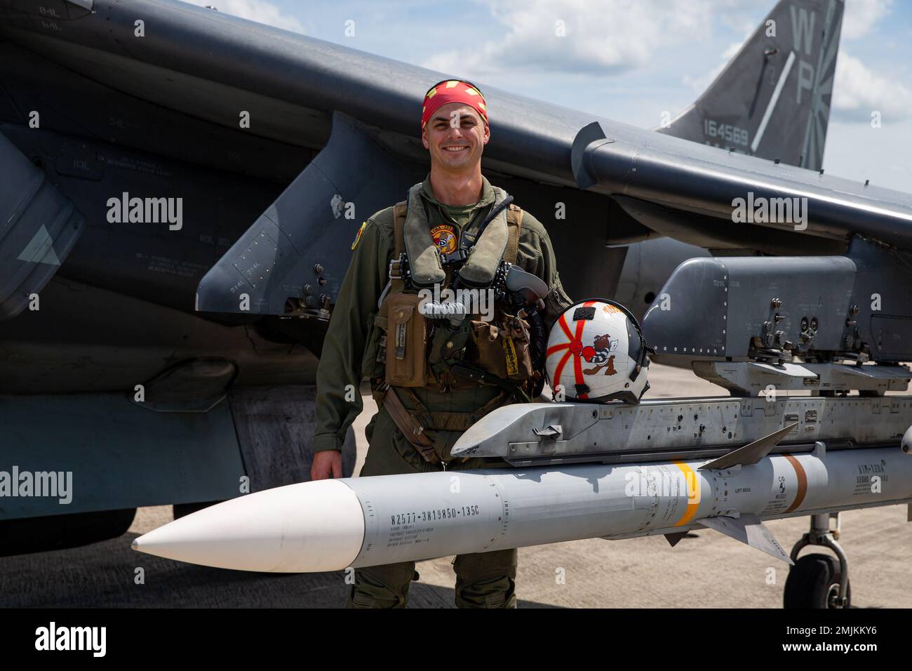 U.S. Marine Corps Capt. Philip Cortellucci, an AV-8B Harrier II jet ...