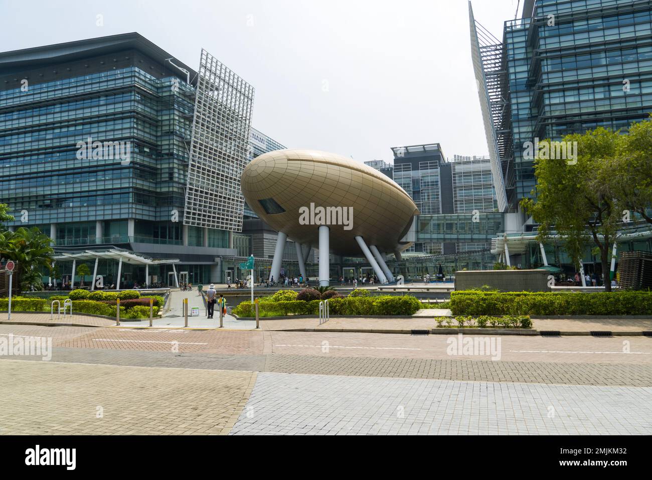 Hong Kong - October 2021 : Charles K Kao Auditorium, an giant golden ...