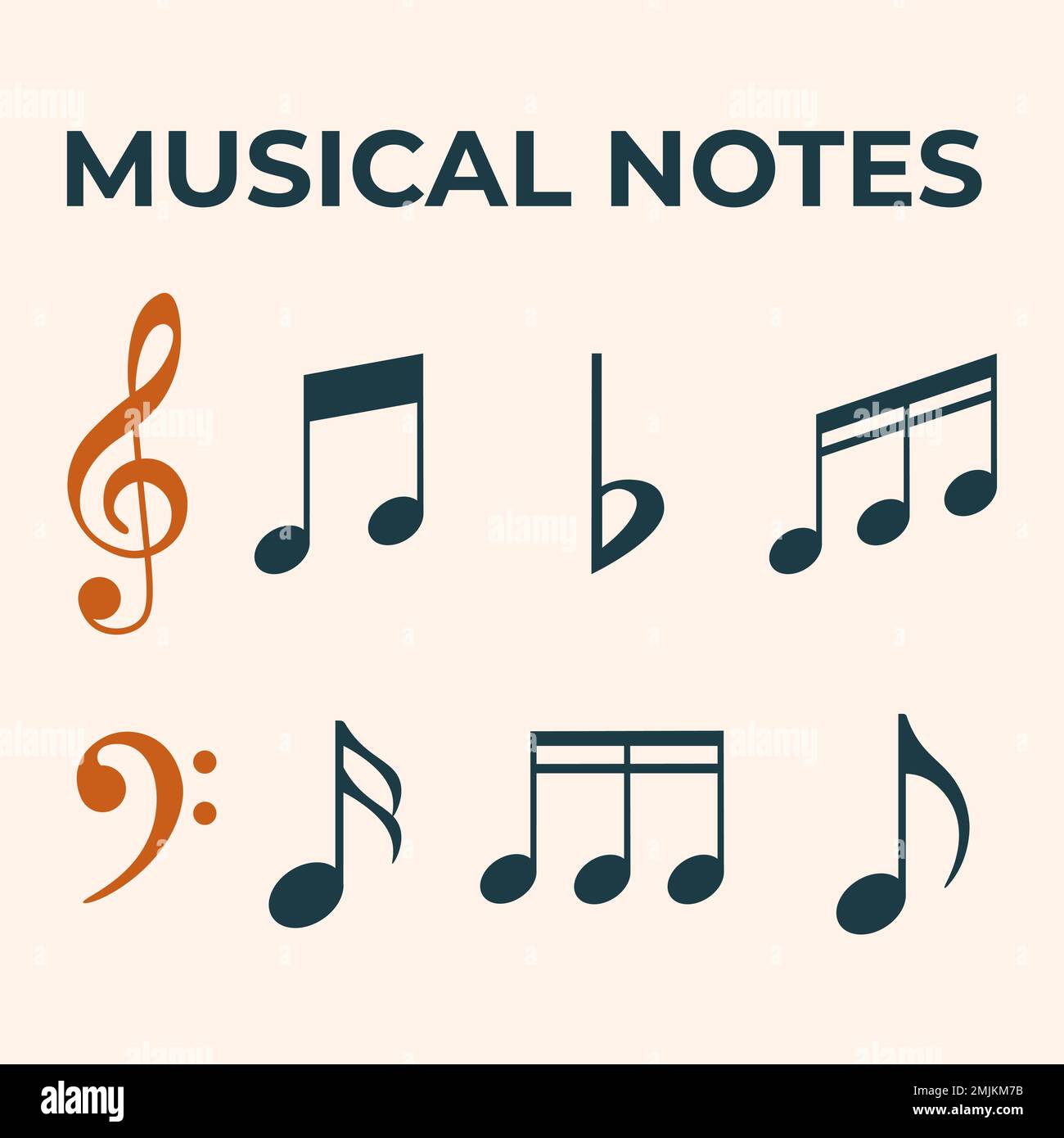Collection Of Silhouette Musical Notes Icons Or Signs For Music Design ... Collection Of Silhouette Musical Notes Icons Or Signs For Music Design ...