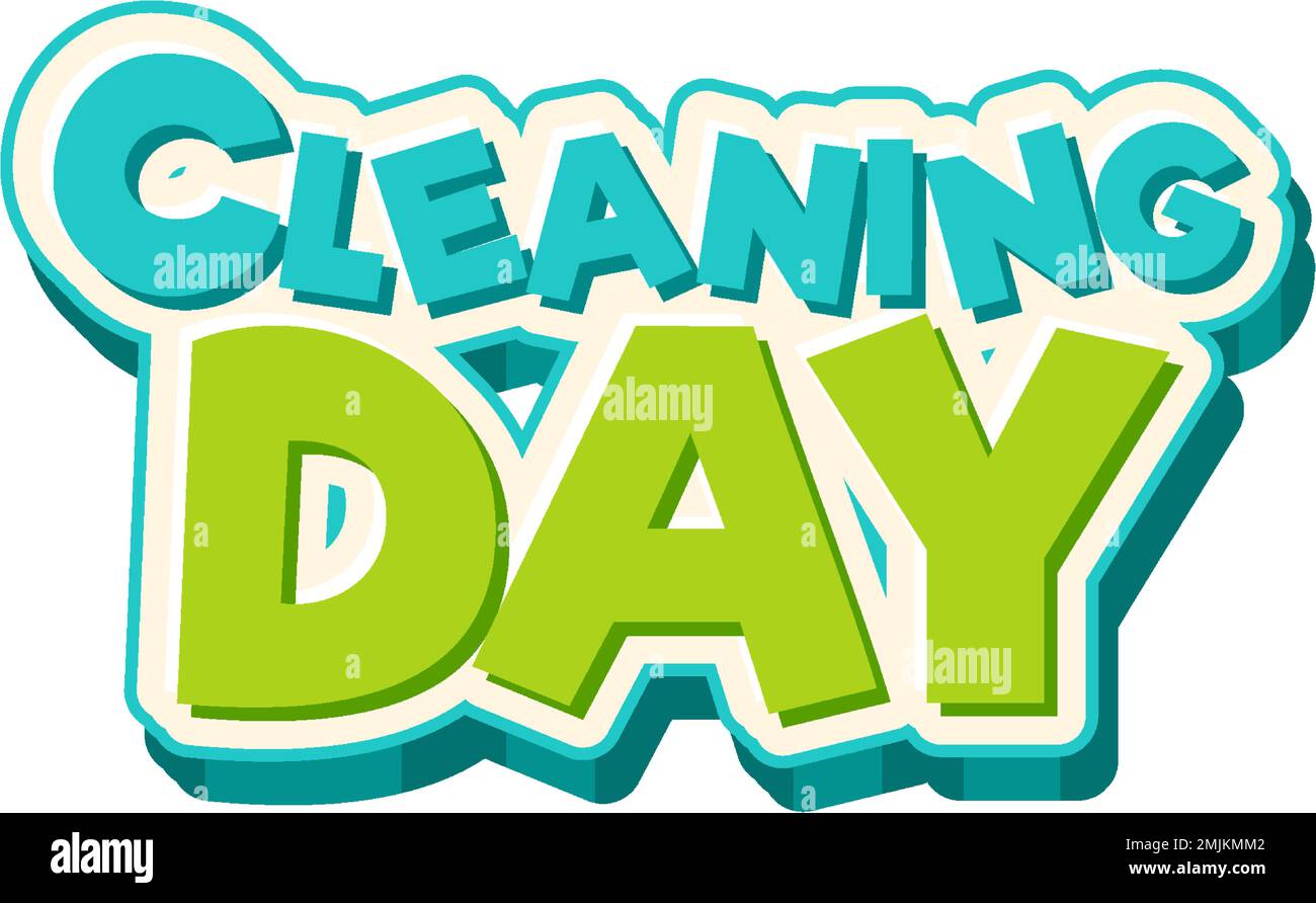 House Cleaning text for banner or poster design illustration Stock ...