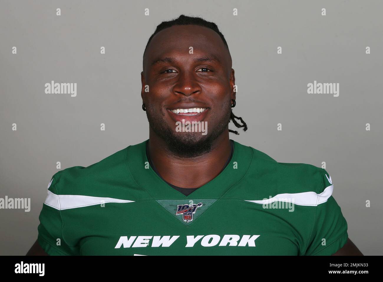 This is a 2019 photo of Jonotthan Harrison of the New York Jets NFL ...