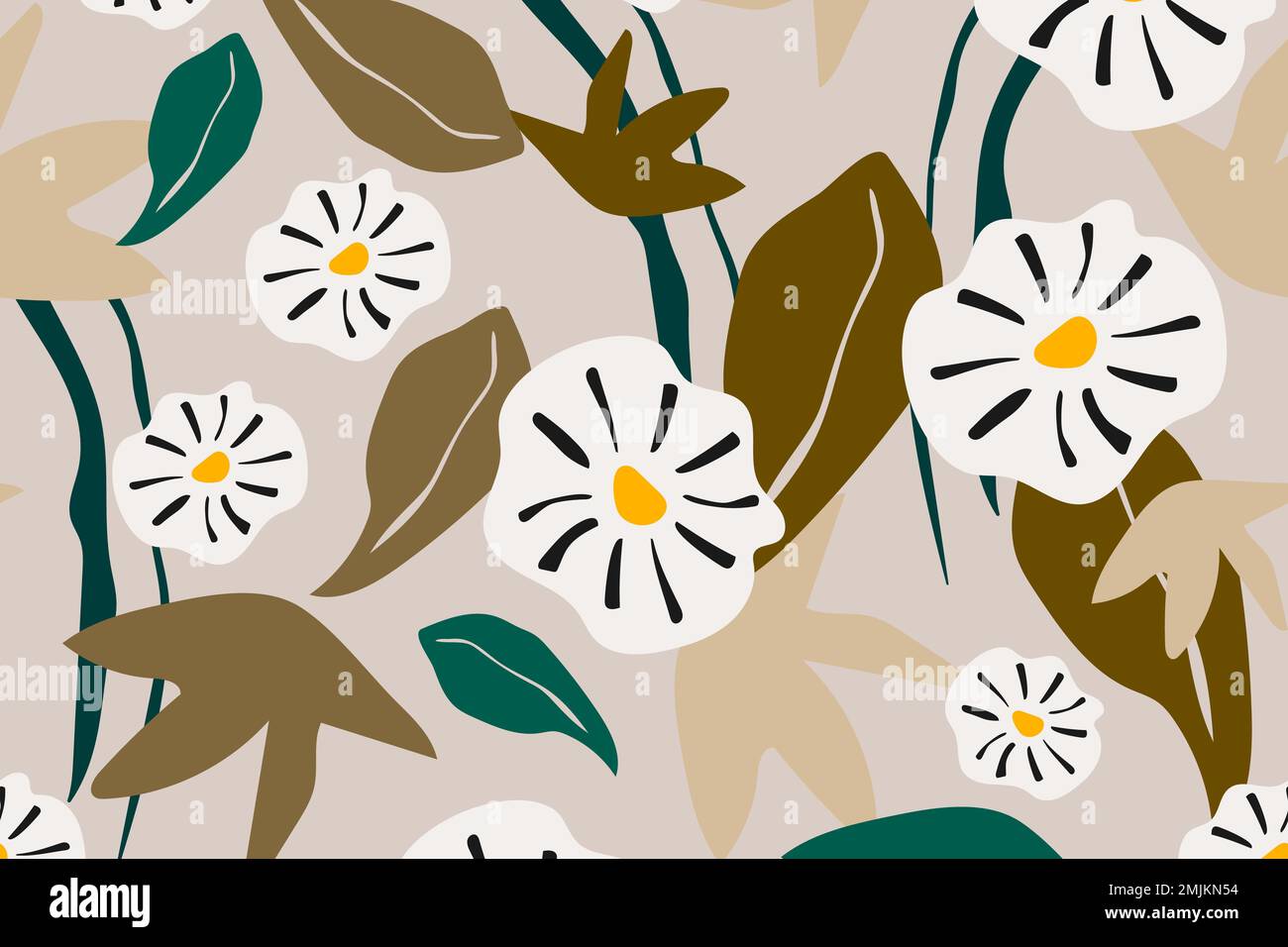 Flower seamless pattern aesthetic background design vector Stock Vector ...