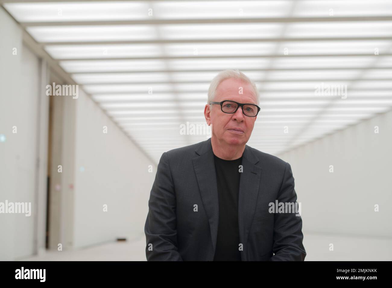 Architect David Chipperfield poses for the media inside the James-Simon ...