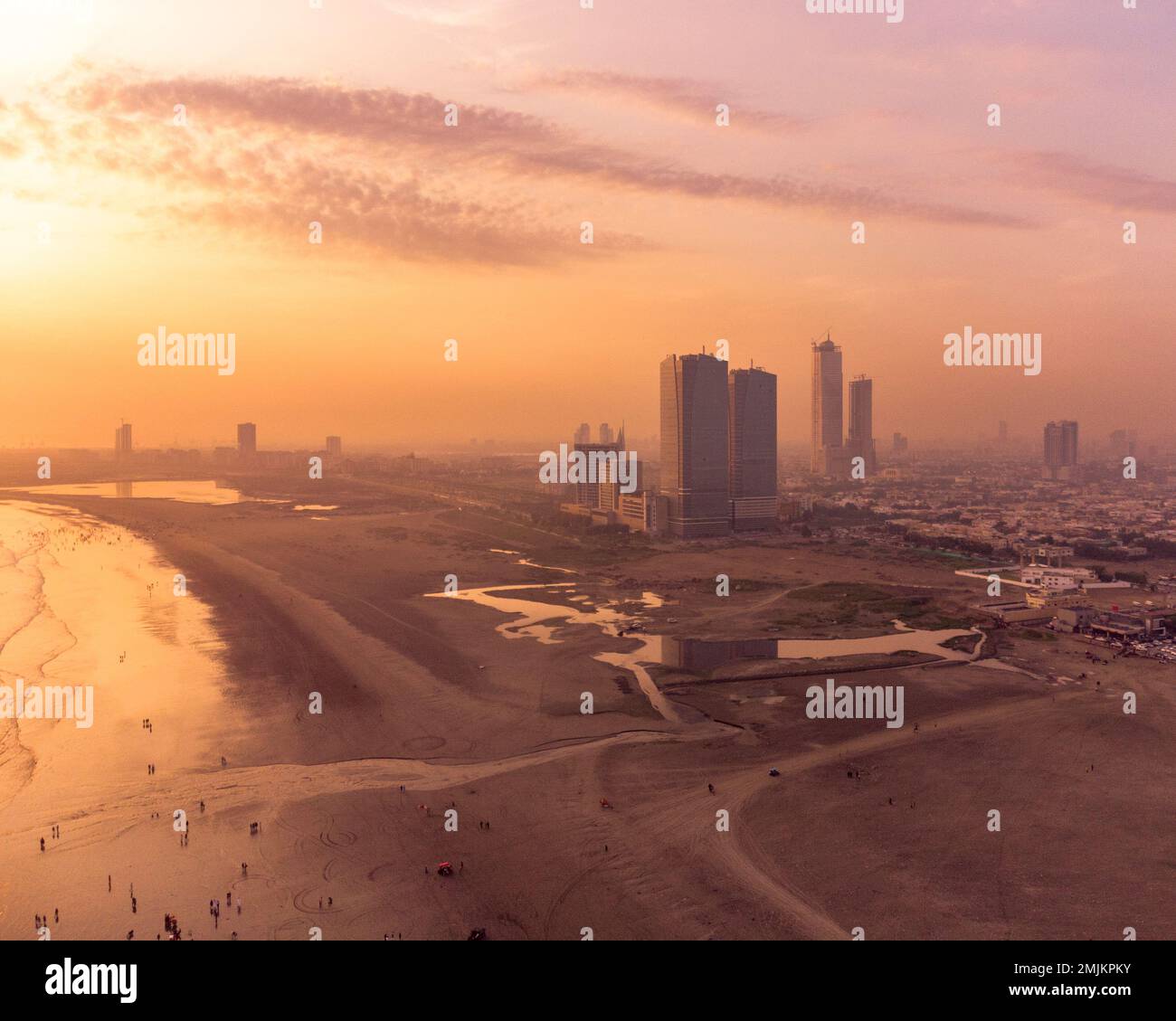 karachi pakistan, Aerial photograph of cityscape and landmarks of ...