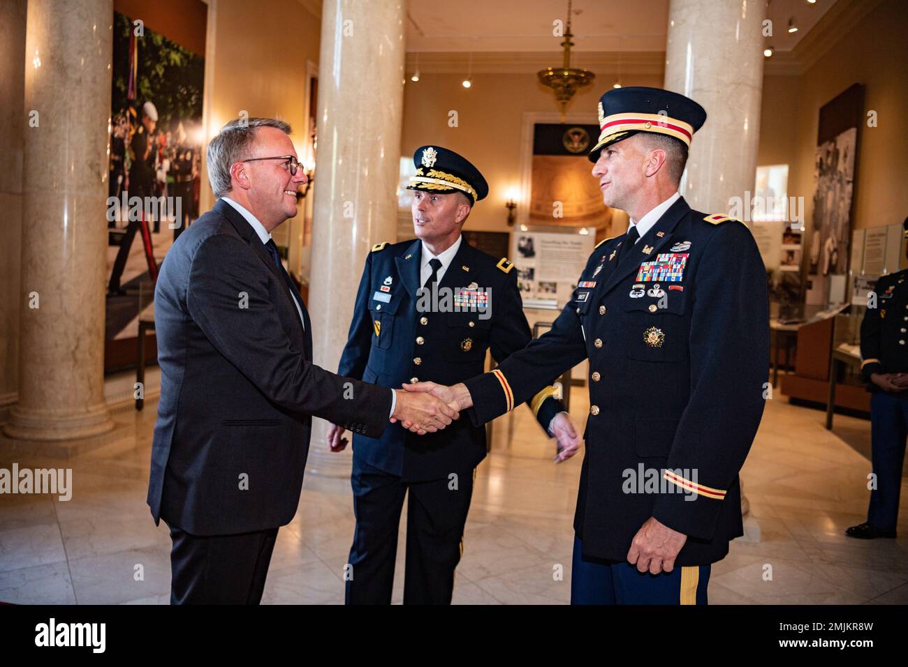 U.S. Army Col. Michael Binetti (right), chief of staff, Arlington ...