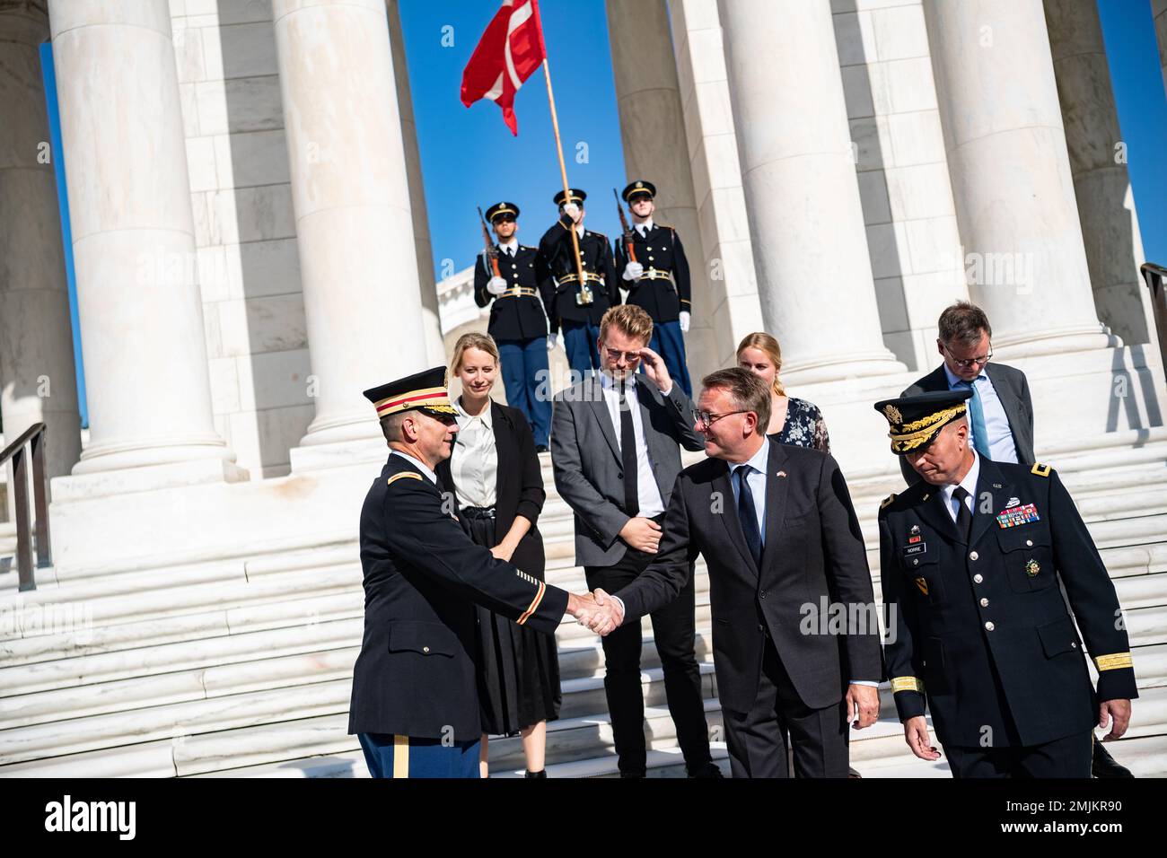 U.S. Army Lt. Col. Michael Binetti (left), chief of staff, Arlington ...