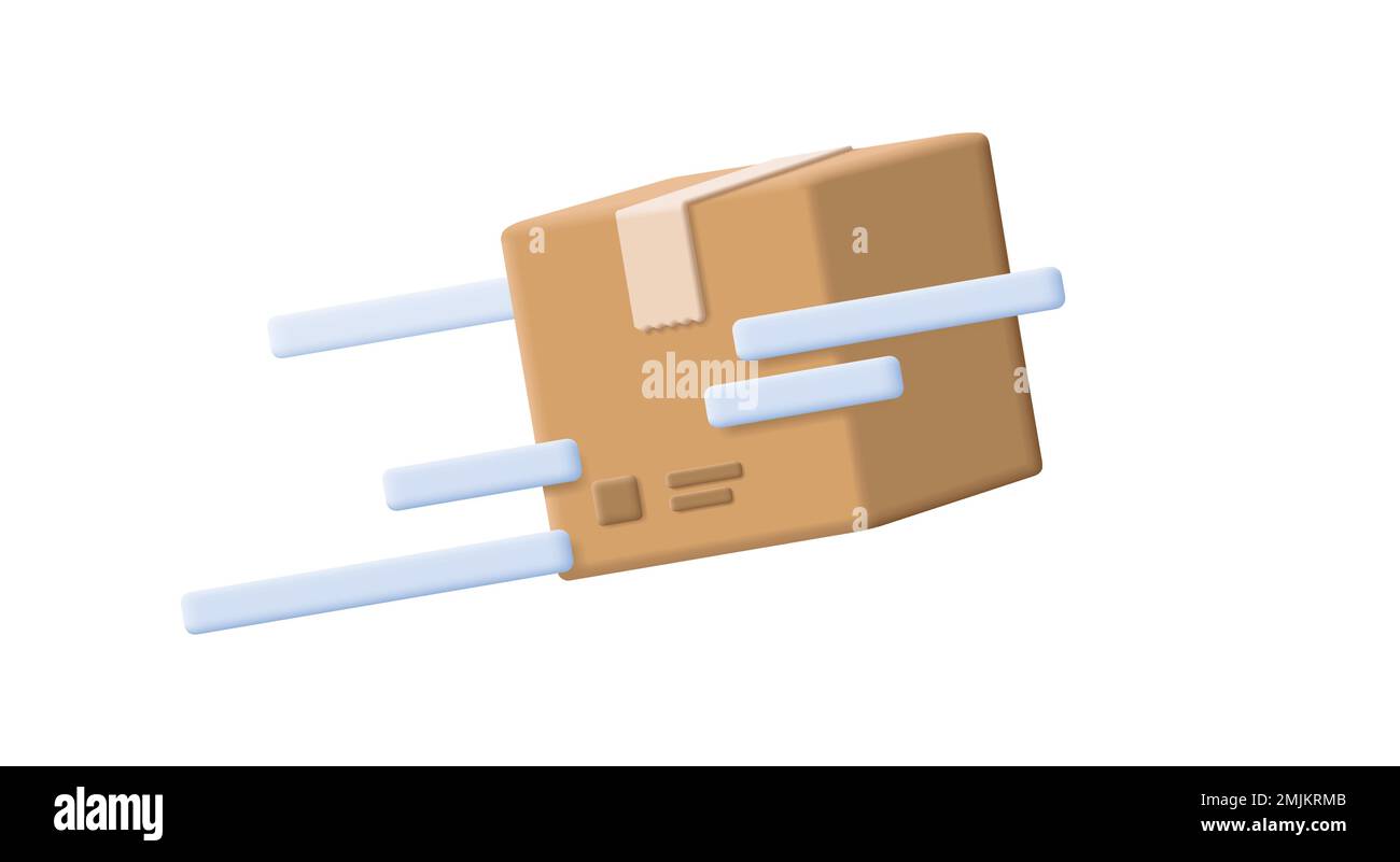 Fast shipping box in Cut Out Stock Images & Pictures - Alamy