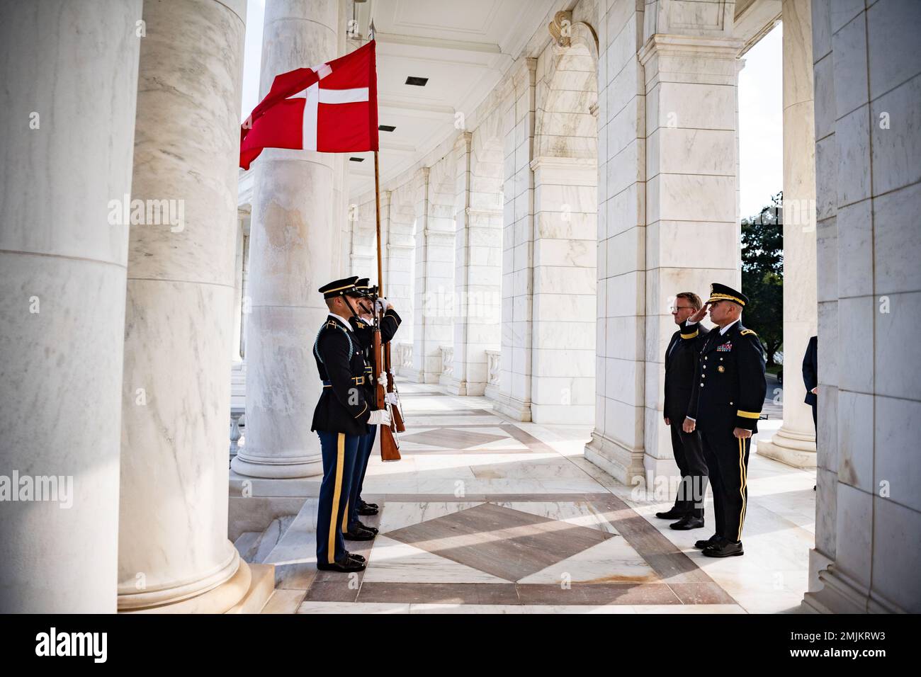 (From left to right) Morten Bødskov, minister of defence, Denmark and U ...
