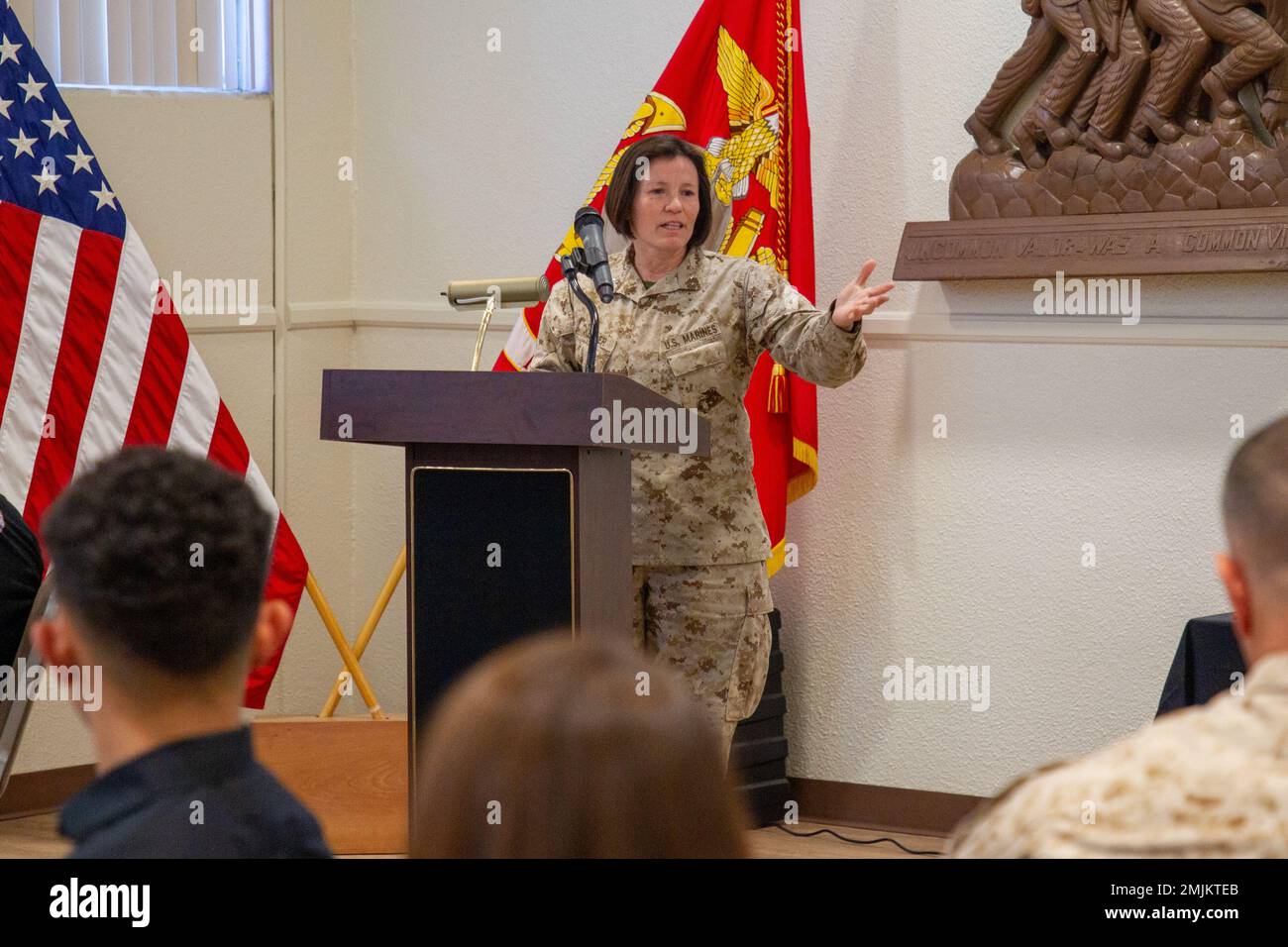 U.S. Marine Corps Lt. Col. Catalina Kesler, officer in charge of ...