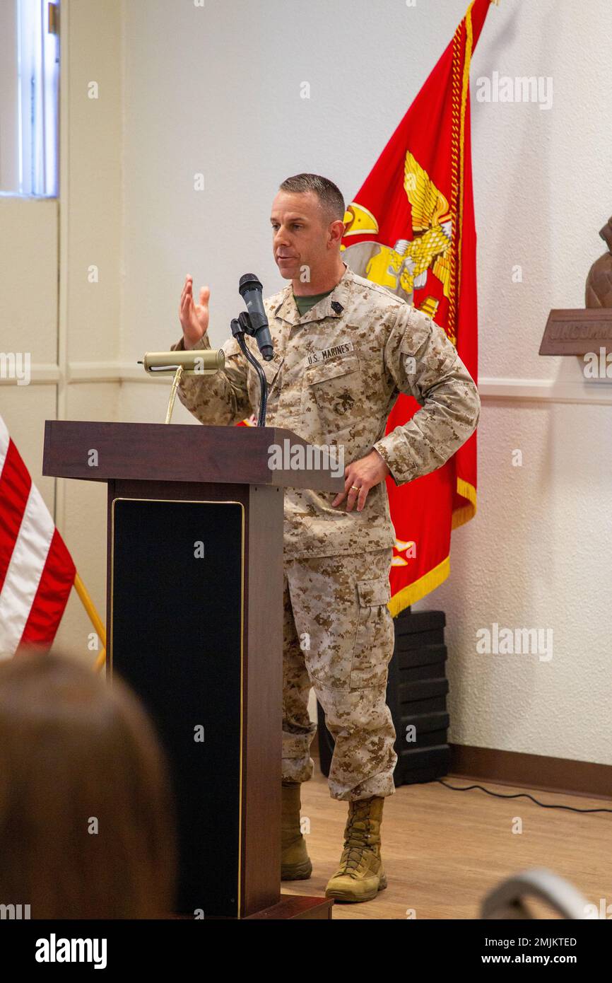 U.S. Marine Corps Sgt. Maj. Jason Gillespie, sergeant major of Marine ...