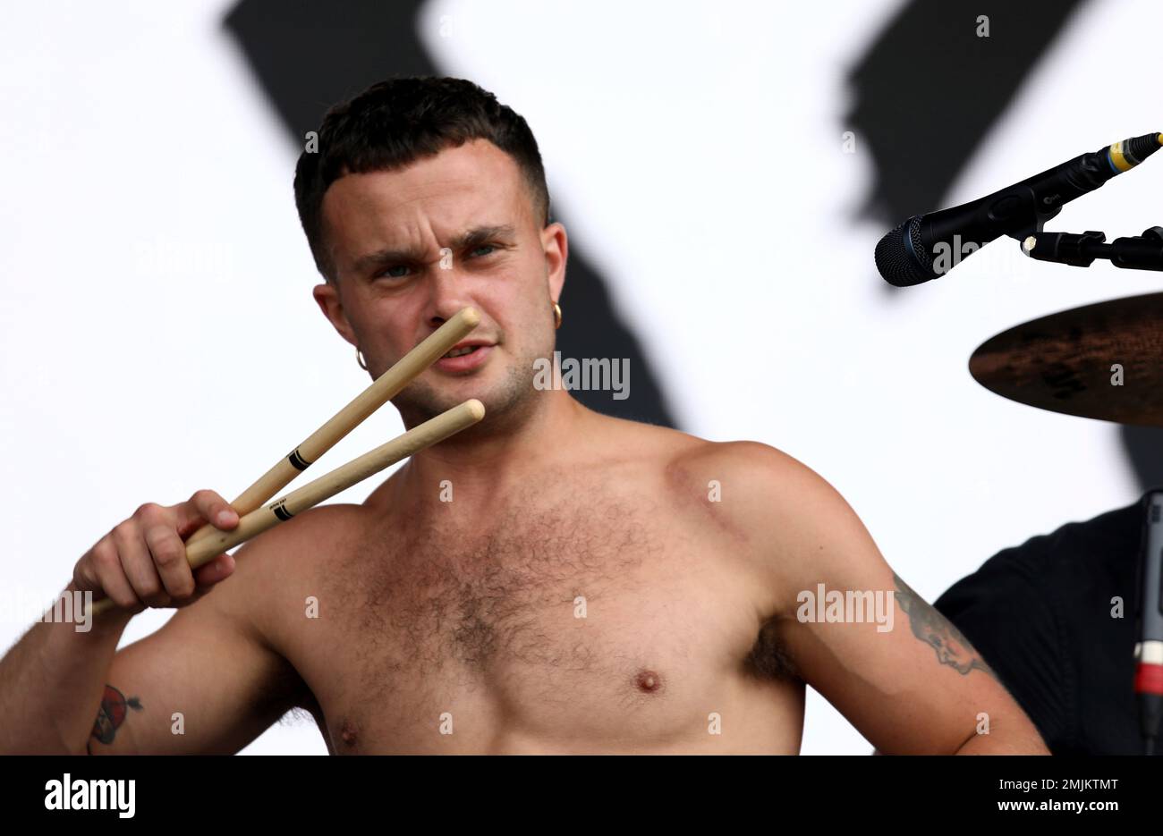 Musician Isaac Holman of British group Slaves performs on the Other ...